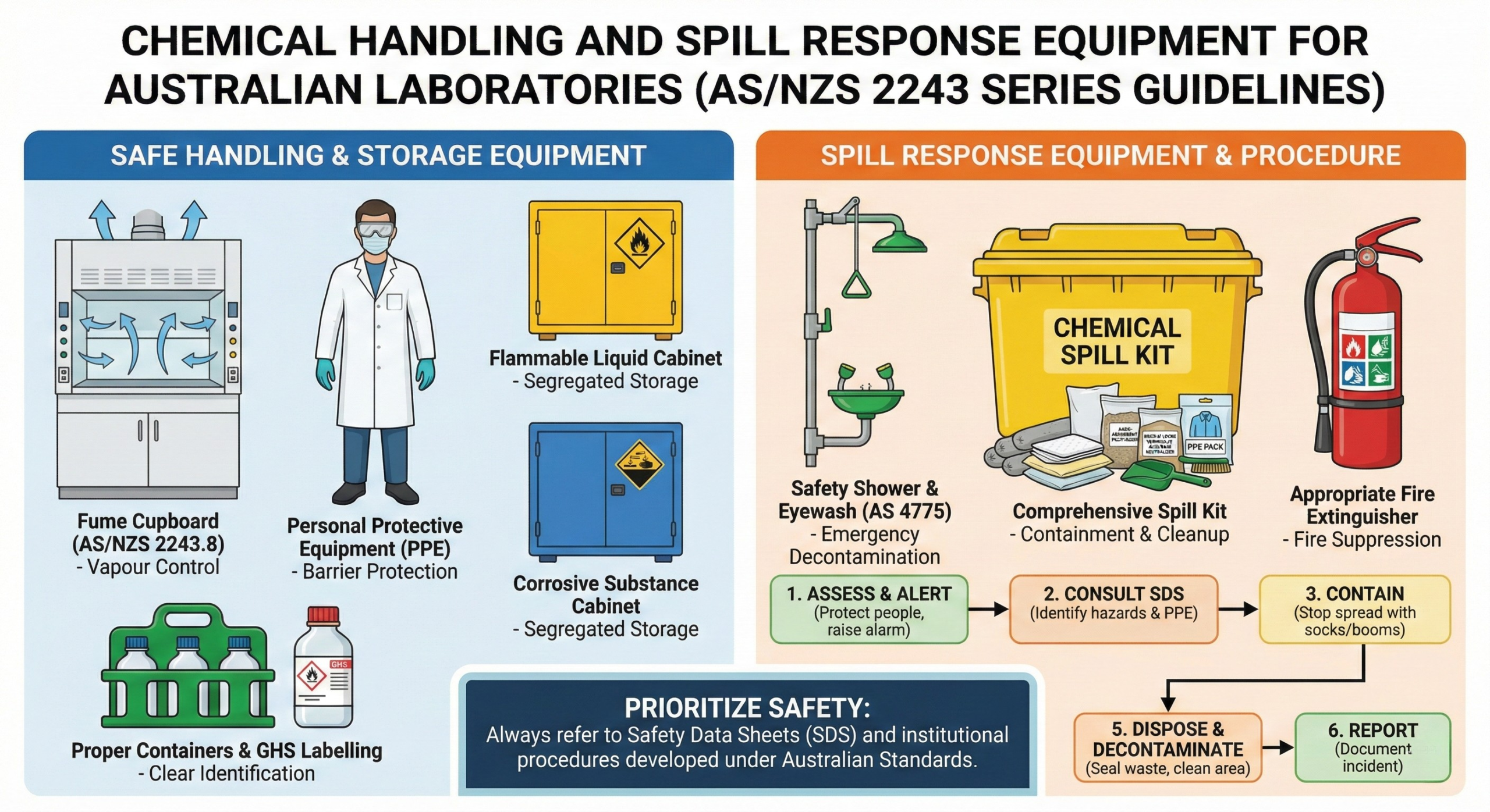 Chemical Handling And Spill Response Equipment For Australian Laboratories