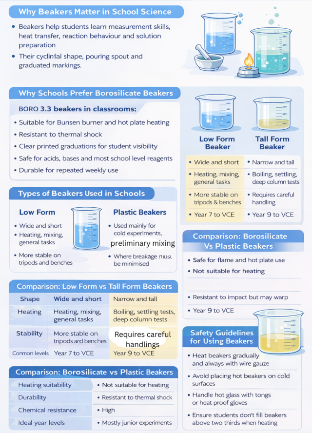 Guide To Choosing The Right Beakers For School Laboratories