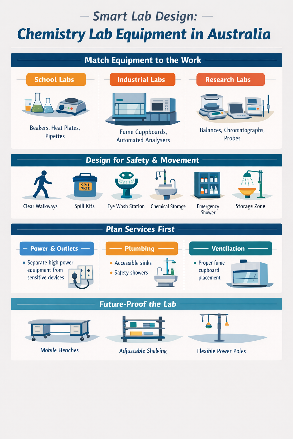 Why Chemistry Lab Layouts Depend On Your Equipment Choices